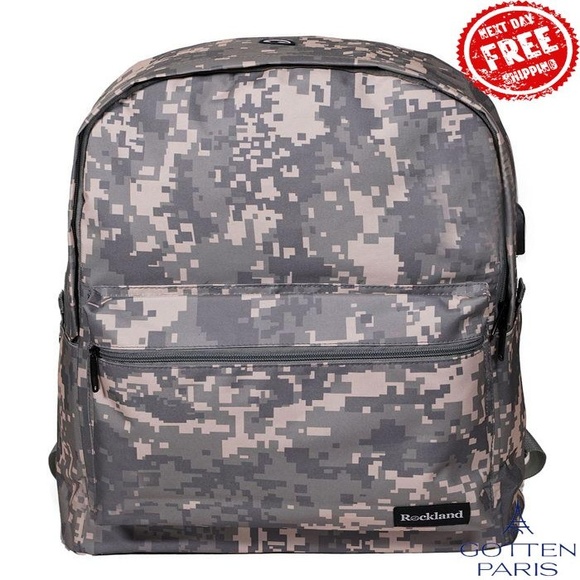 Rockland | Bags | Classic Laptop Backpack Acu Camo Womens Bag | Poshmark